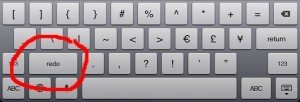 iPad Typing Tip: Find & Use the Undo or Redo Keys